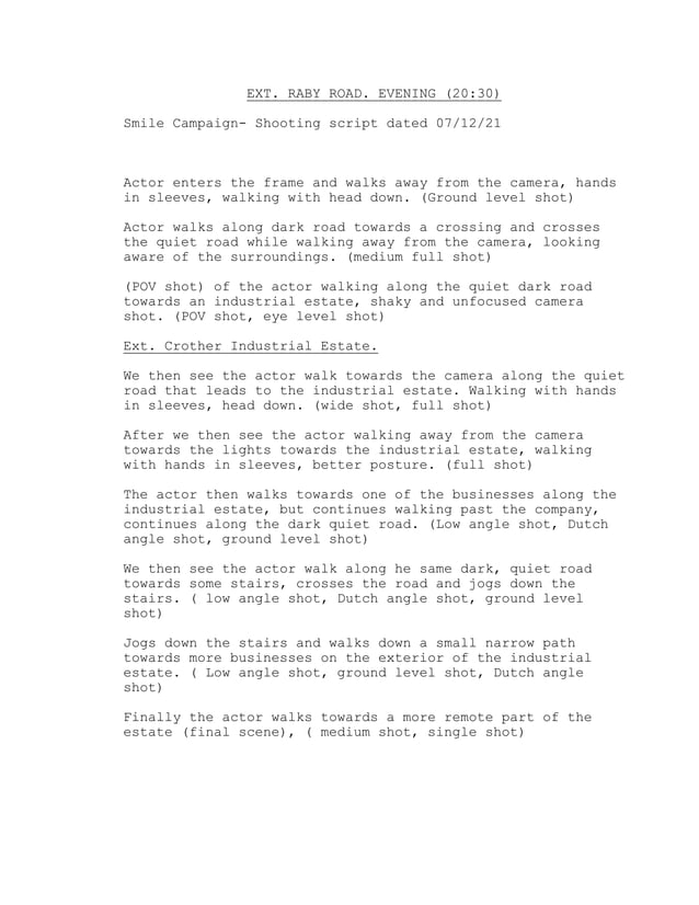 Script smile campaign script | PDF | Documentary | Genres