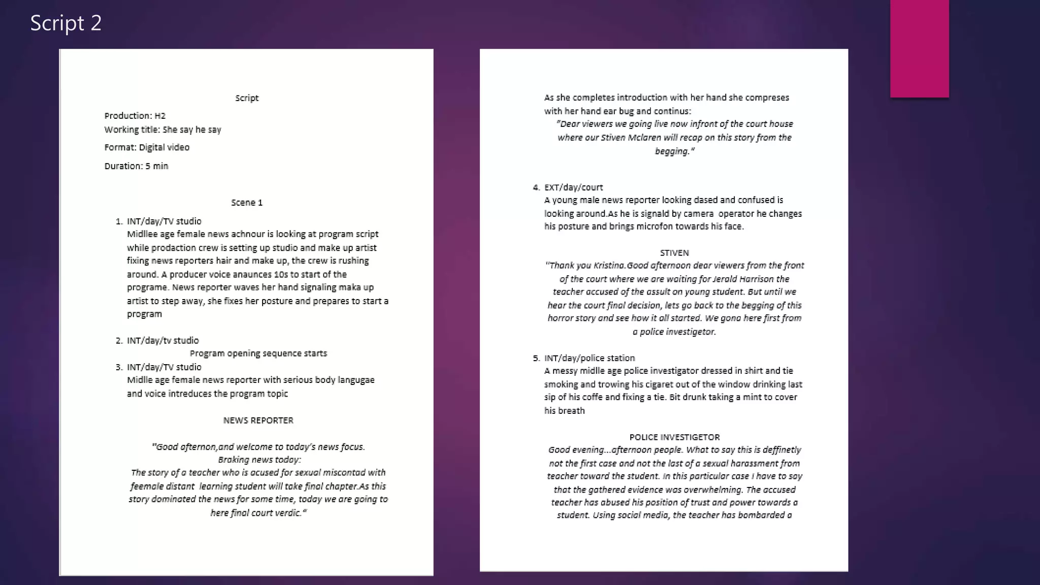 Script storyboard development | PPT