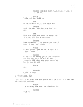 The Dark Web Script | PDF