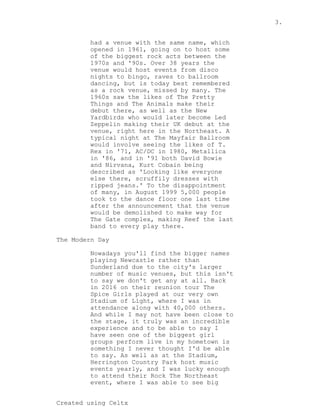 The History of Live Music Within the Northeast | PDF