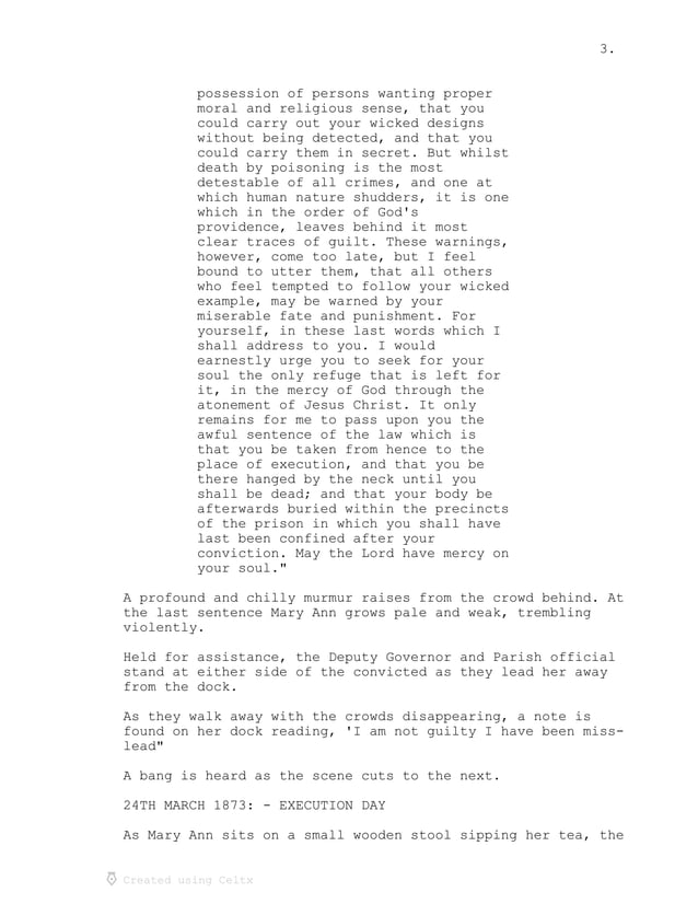 Script The Mary Ann Cotton Case.pdf | Death, Injury, or Military ...