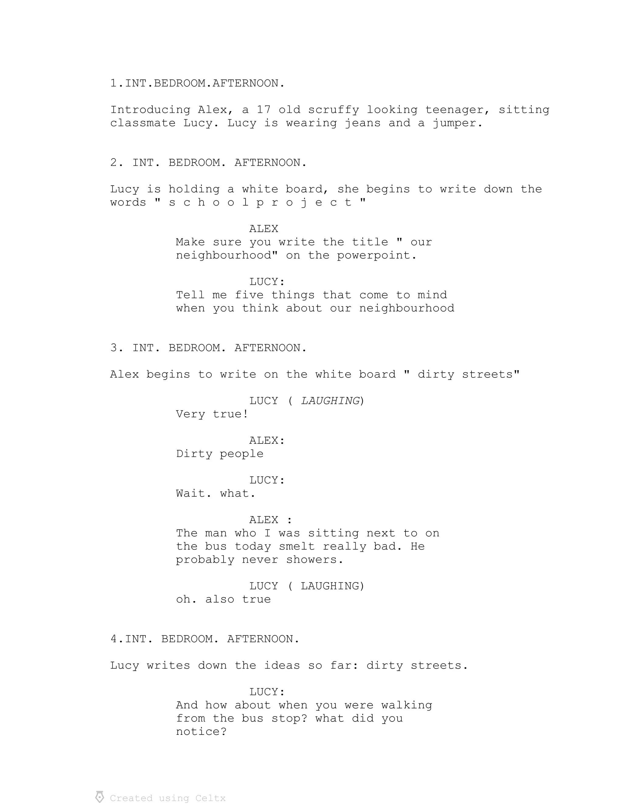 Script the school project | PDF