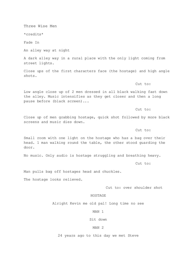 Script three wise men | PDF