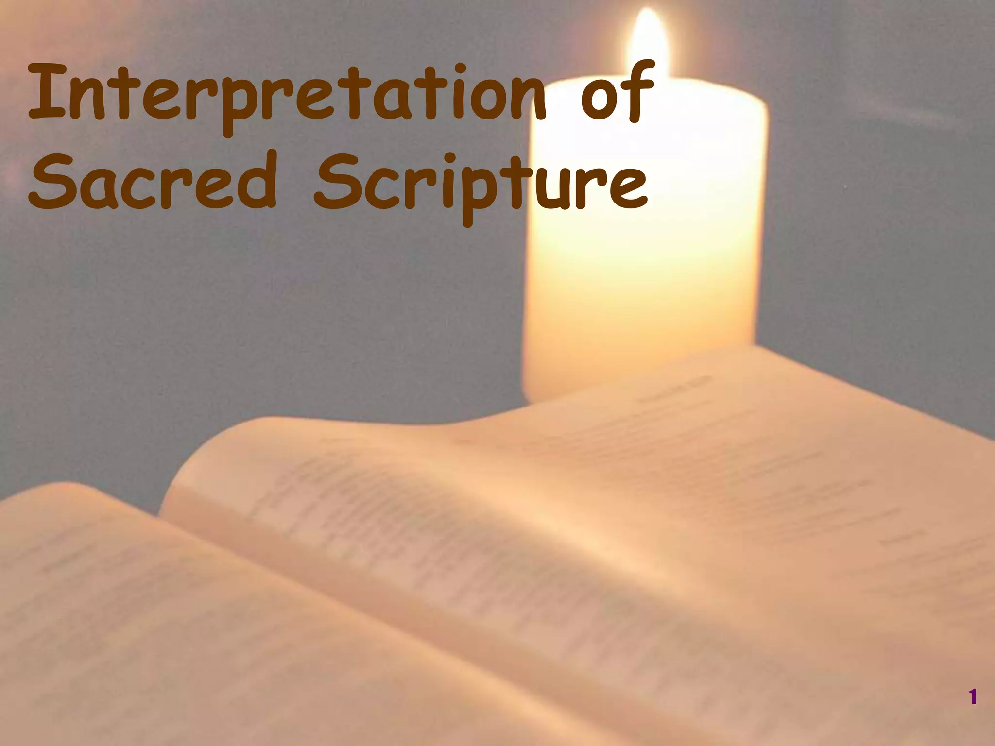 Scriptural Interpretation | PPT