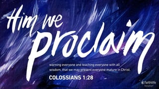 19 Scripture Art Graphics Tell The Story Of Colossians | PPT