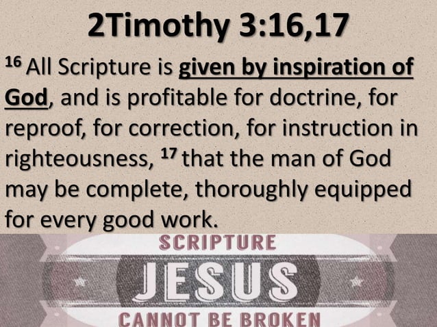 Scripture cannot be broken part 1 | PPT