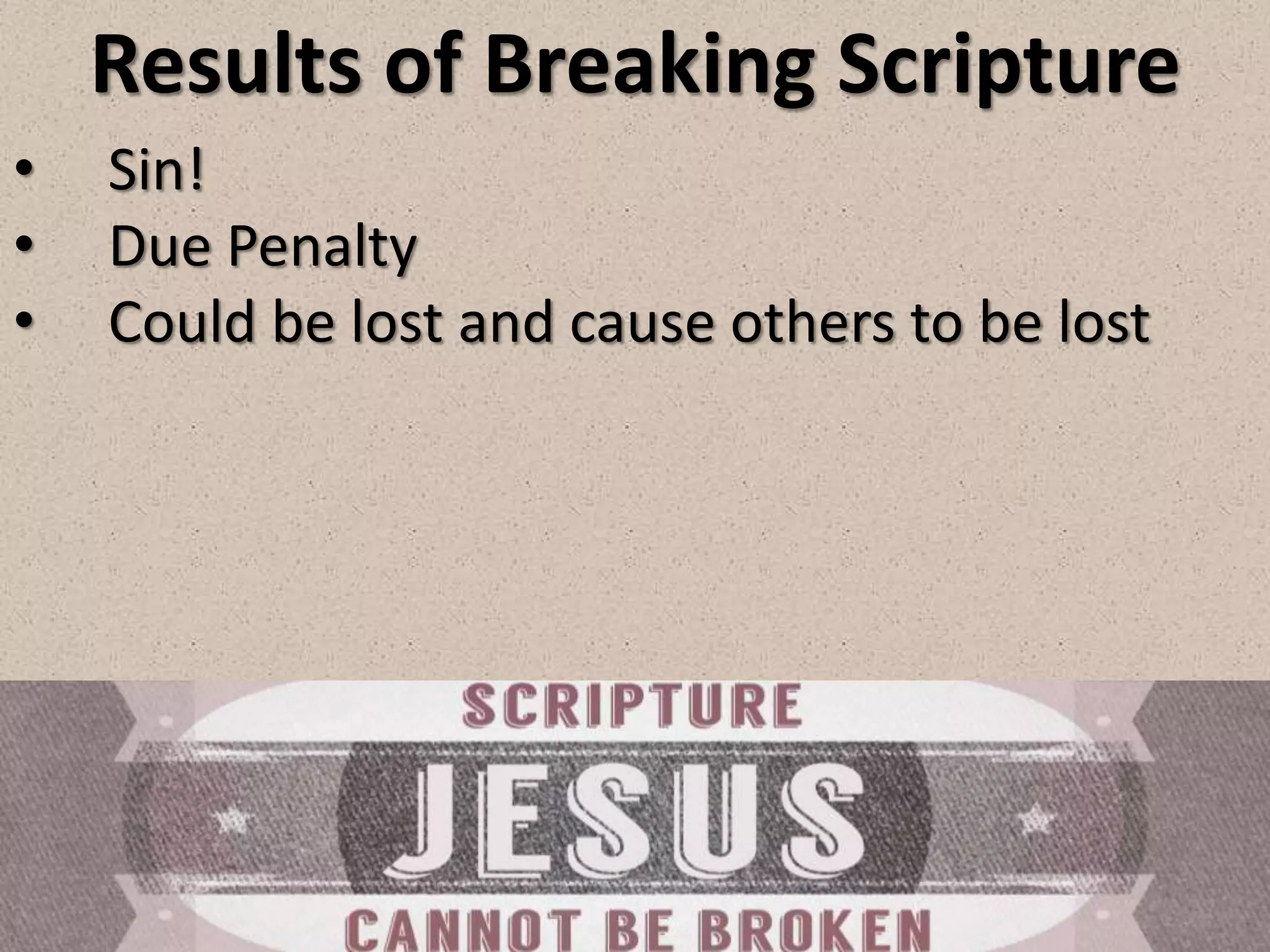 Scripture cannot be broken part 2 | PPT