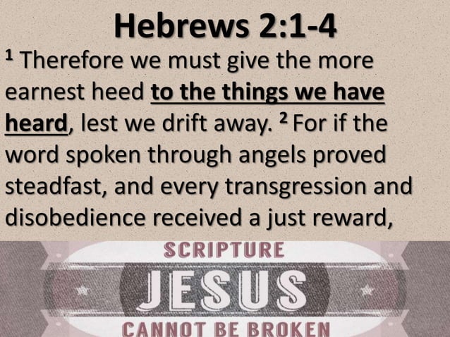 Scripture cannot be broken part 2 | PPT