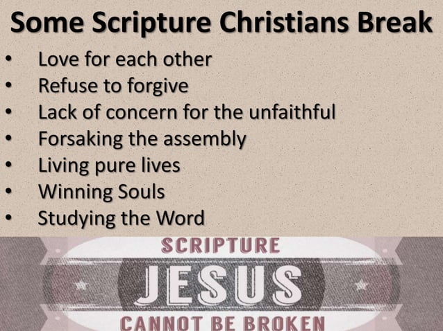 Scripture cannot be broken part 2 | PPT