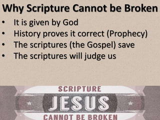 Scripture cannot be broken part 2 | PPT
