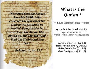Scripture matters - The Quran in History and Context | PPTX