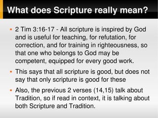 Scripture Tradition | ODP