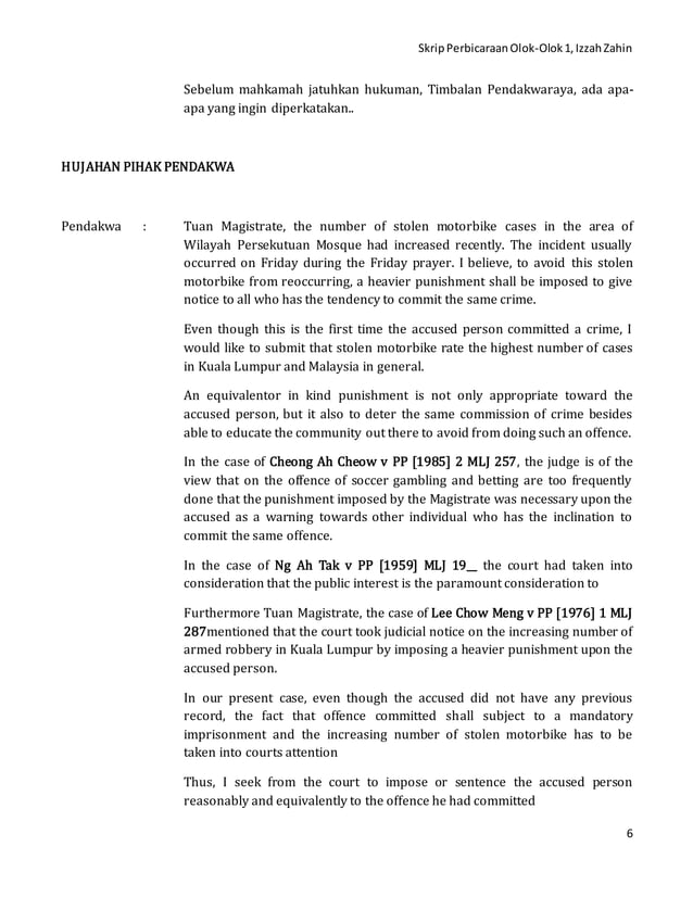 Skrip Perbicaraan Olok-Olok 1 | DOCX