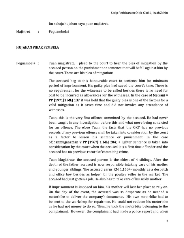 Skrip Perbicaraan Olok-Olok 1 | DOCX