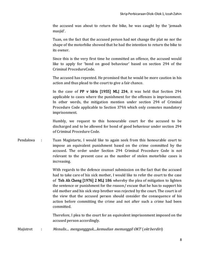 Skrip Perbicaraan Olok-Olok 1 | DOCX
