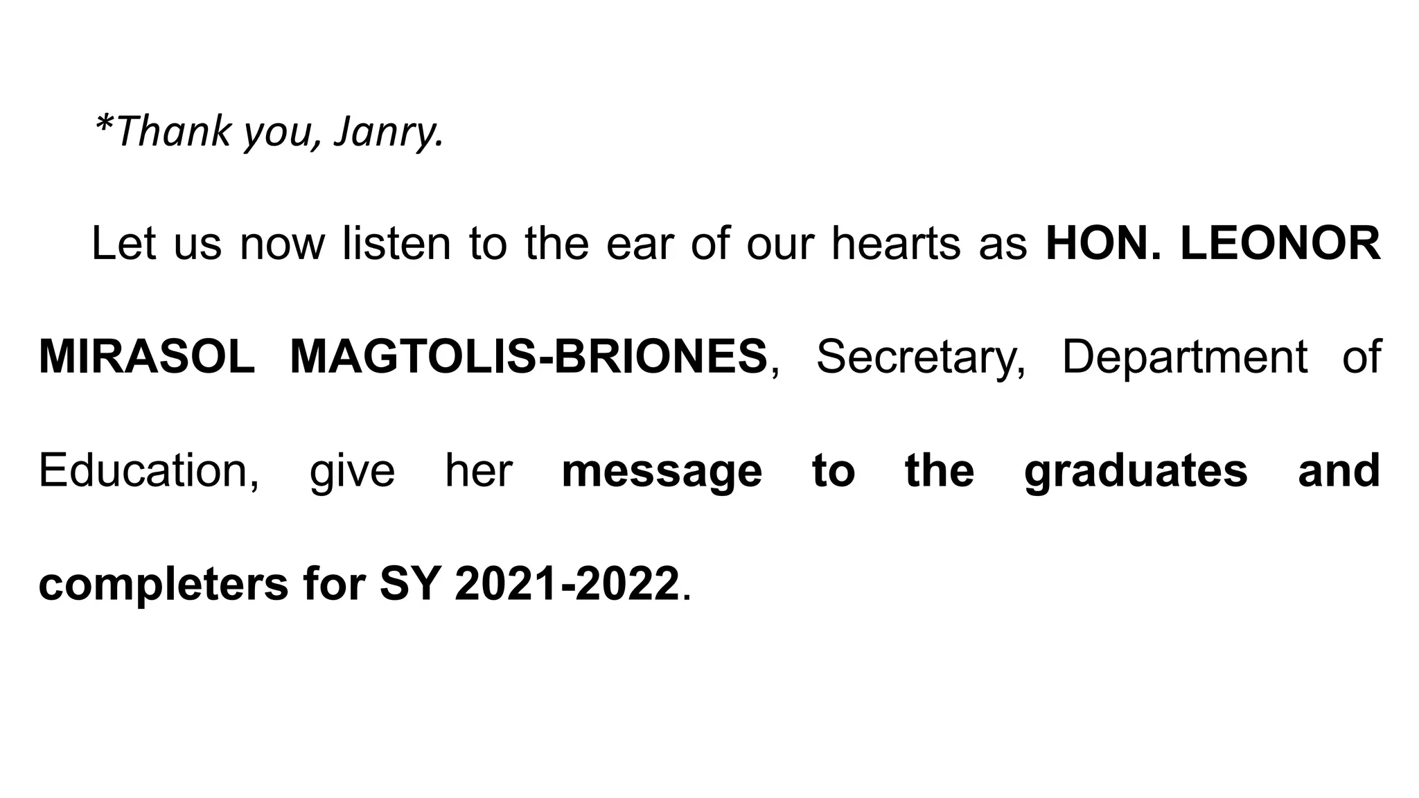 SCRIPT VIRTUAL 14TH GRADUATION, 6TH COMPLETION AND RECOGNITION RITES OF ...