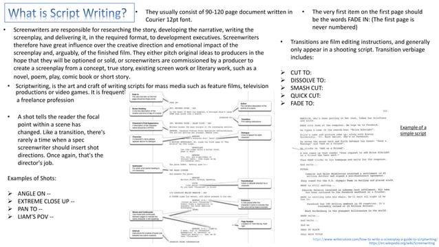 Script writing | PPTX | Screenwriting | Content Production