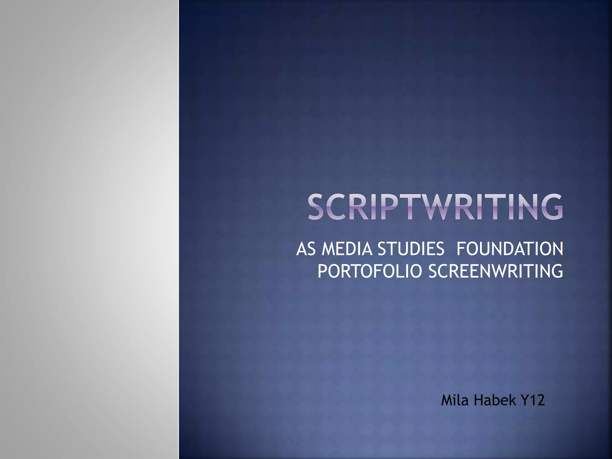 Scriptwriting | PPT