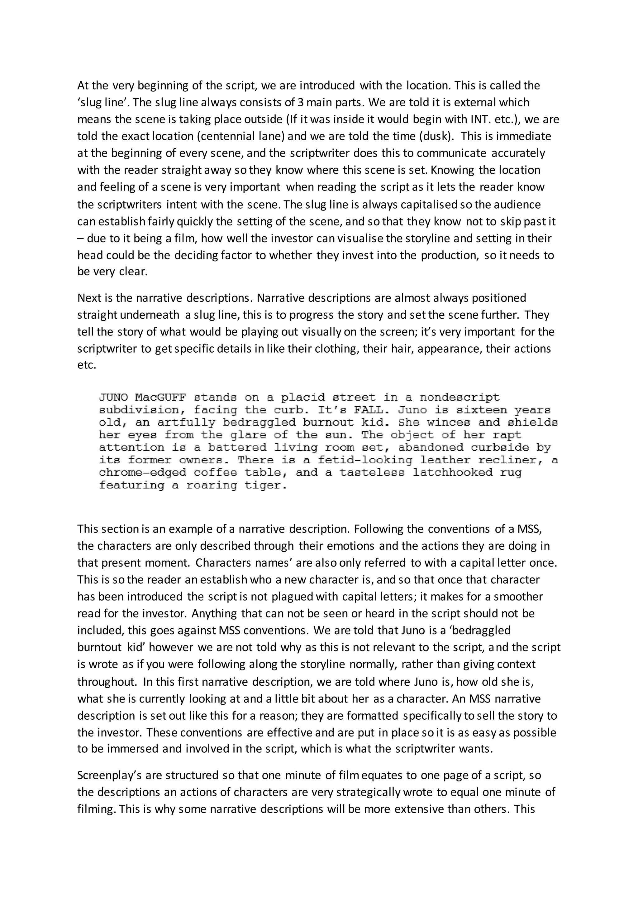 Scriptwriting assignment | DOCX