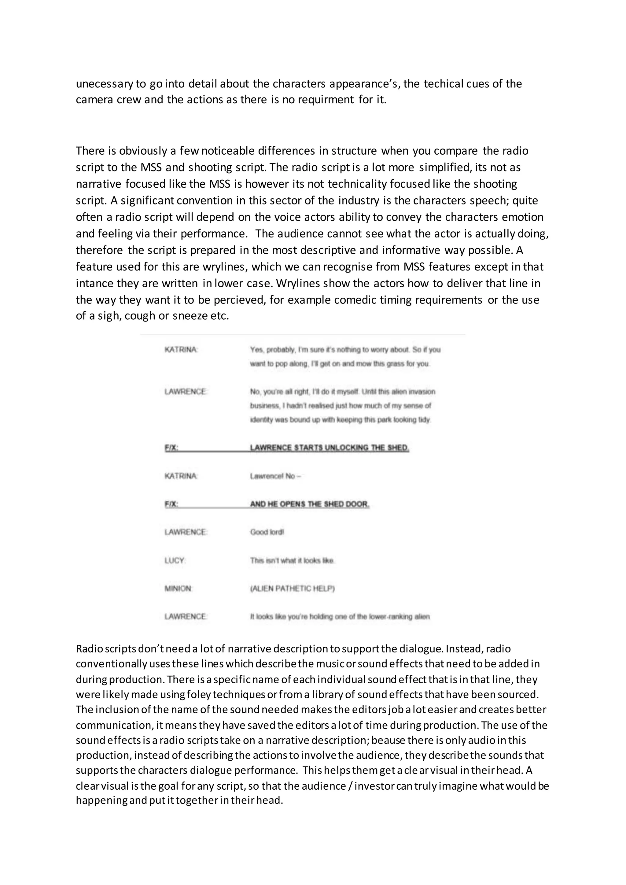 Scriptwriting assignment | DOCX