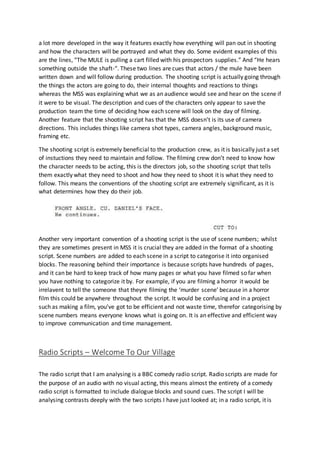 Scriptwriting assignment | DOCX