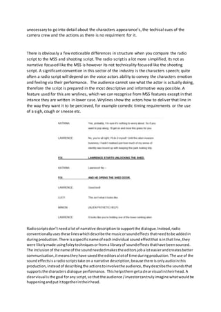 Scriptwriting assignment | DOCX