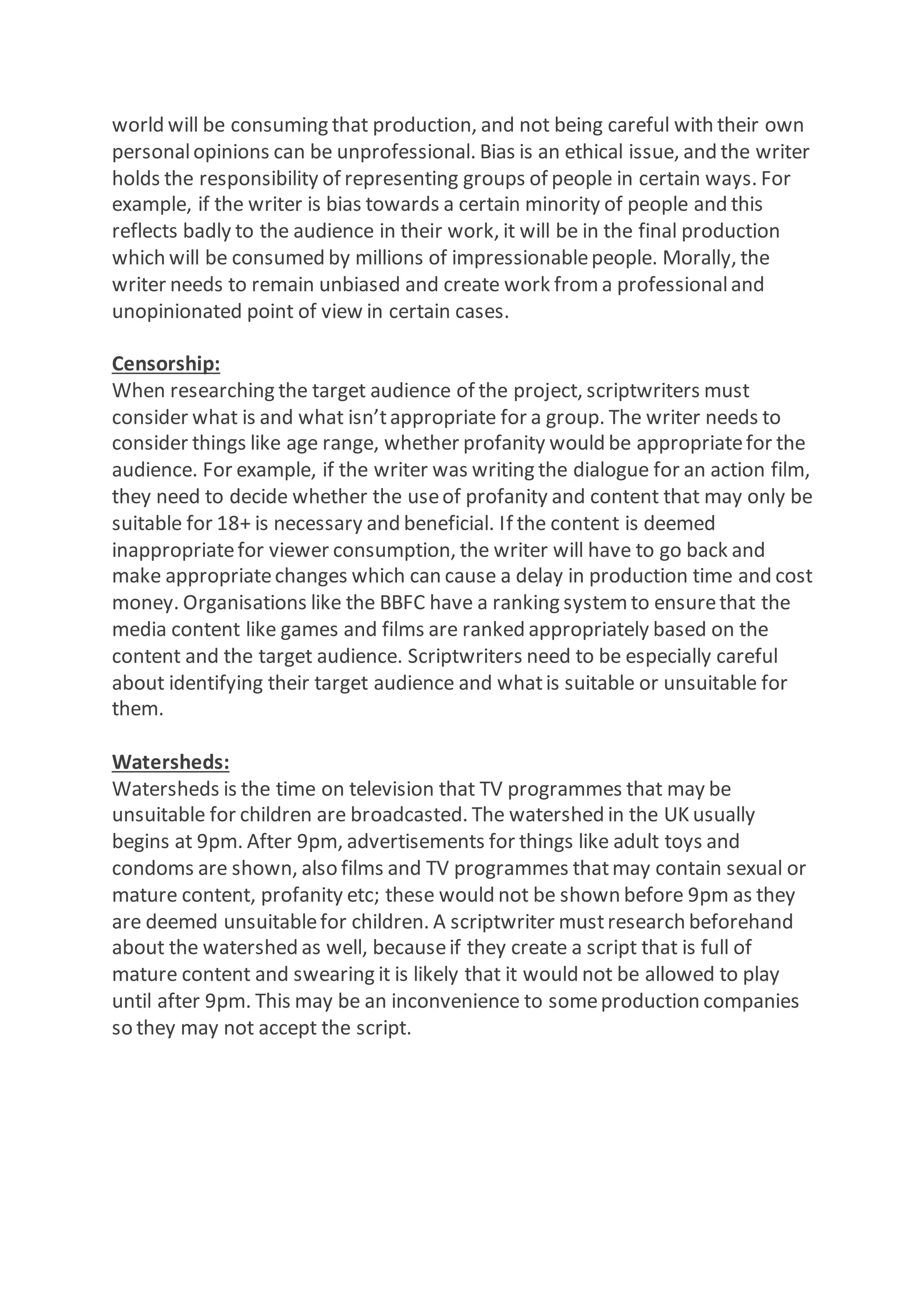 Scriptwriting assignment | DOCX