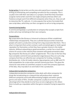 Scriptwriting assignment | DOCX