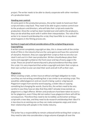 Scriptwriting assignment | DOCX