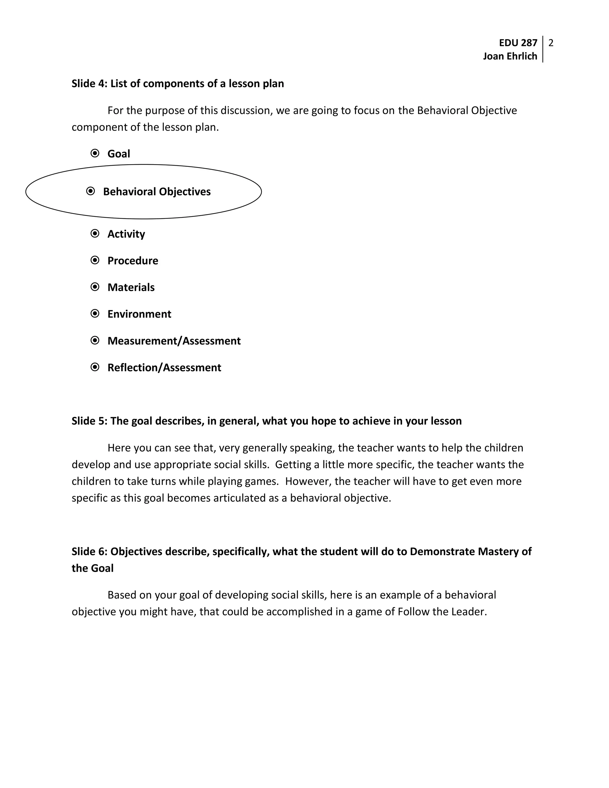 Script Writing Behavioral Objectives Pdf