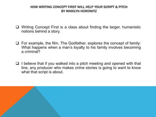 Script writing : concept | PPTX