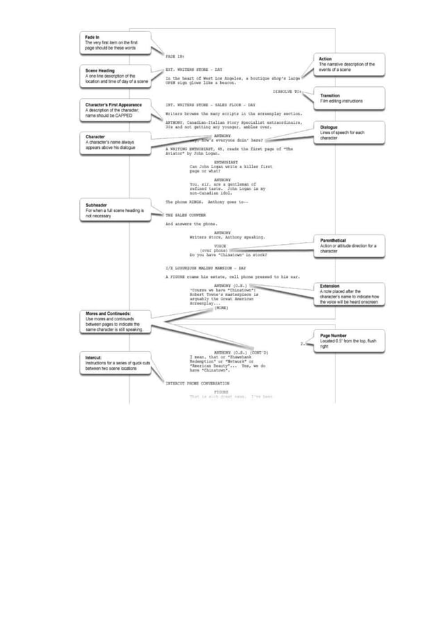 Script writing conventions 1 | DOCX