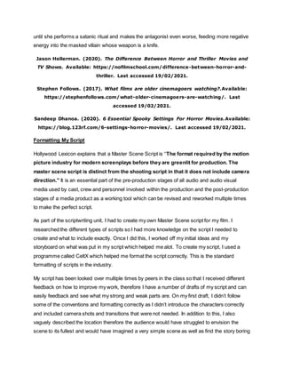 Scriptwriting evaluation | DOCX