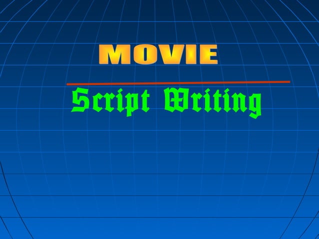 Script writing | PPT
