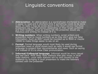 Script writing for radio | PPTX