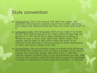 .Scriptwriting for radio | PPT