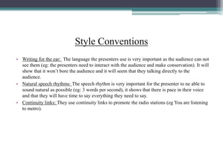 Scriptwriting for radio | PPTX