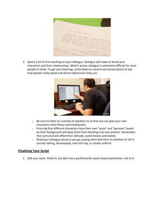 Script Writing Handout | DOCX