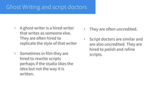 Scriptwriting hnd wk1 | PPTX