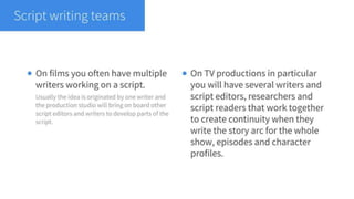 Scriptwriting hnd wk1 | PPTX