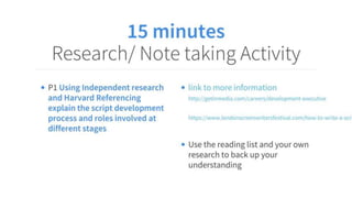 Scriptwriting hnd wk1 | PPTX