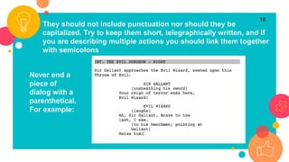 Script writing with Celtx Lecture 2 | PPTX