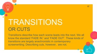 Script writing with Celtx Lecture 2 | PPTX