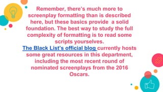 Script writing with Celtx Lecture 2 | PPTX