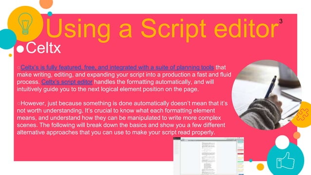 Script writing with Celtx Lecture 2 | PPTX | Desktop Publishing ...