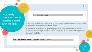 Script writing with Celtx Lecture 2 | PPTX