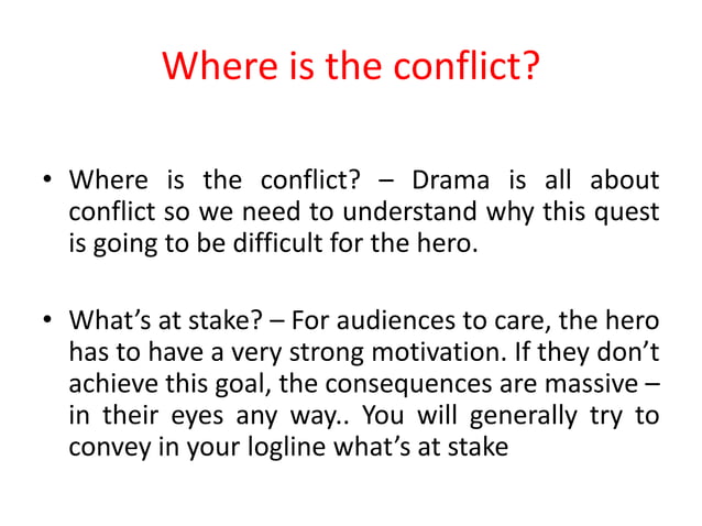 Script writing loglines | PPT