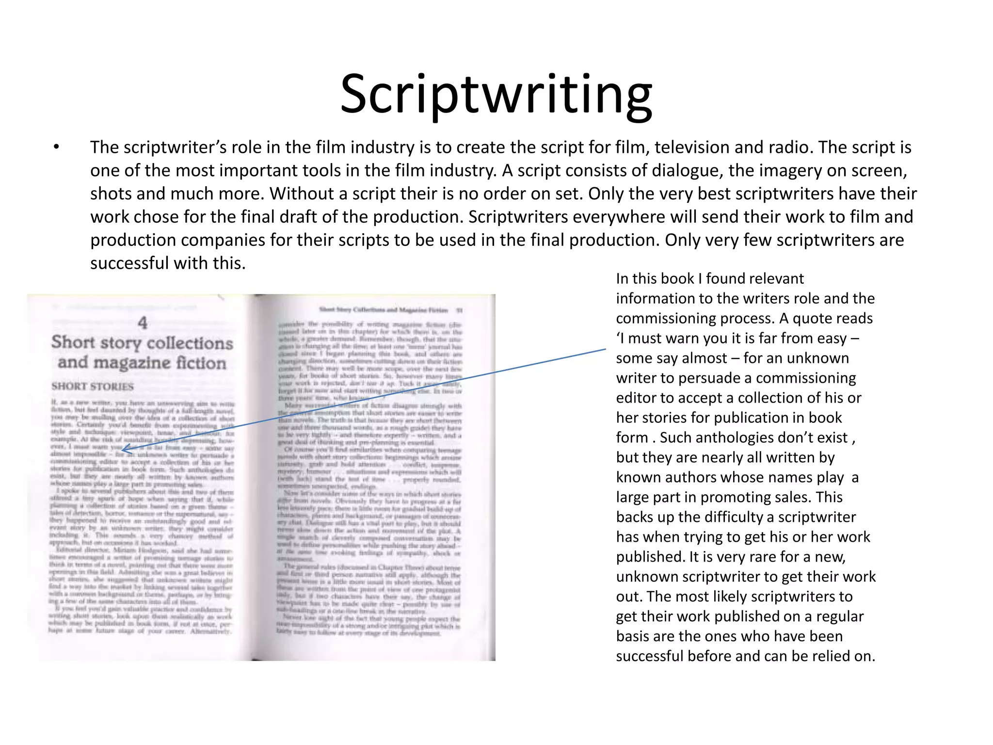 Scriptwriting powerpoint | PPTX