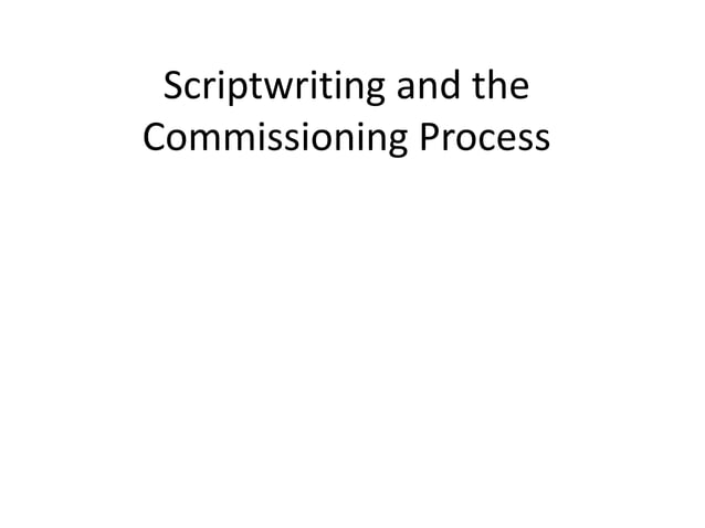 Scriptwriting powerpoint | PPTX | Screenwriting | Content Production
