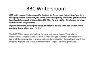 Scriptwriting powerpoint | PPTX